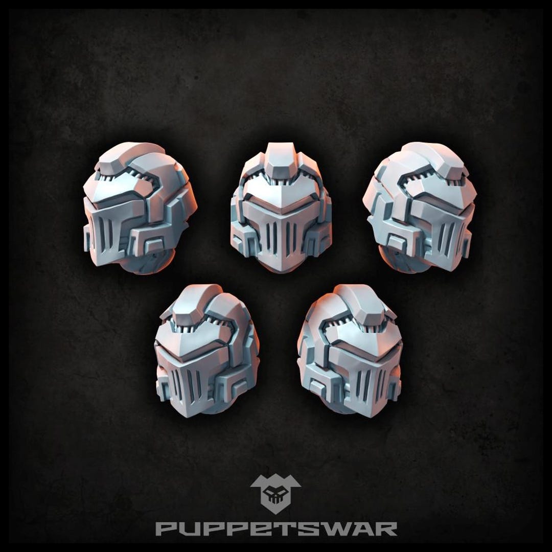 Iron Knight Helmets - Puppetswar - Resin Cast - Tabletop Wargaming - Etsy