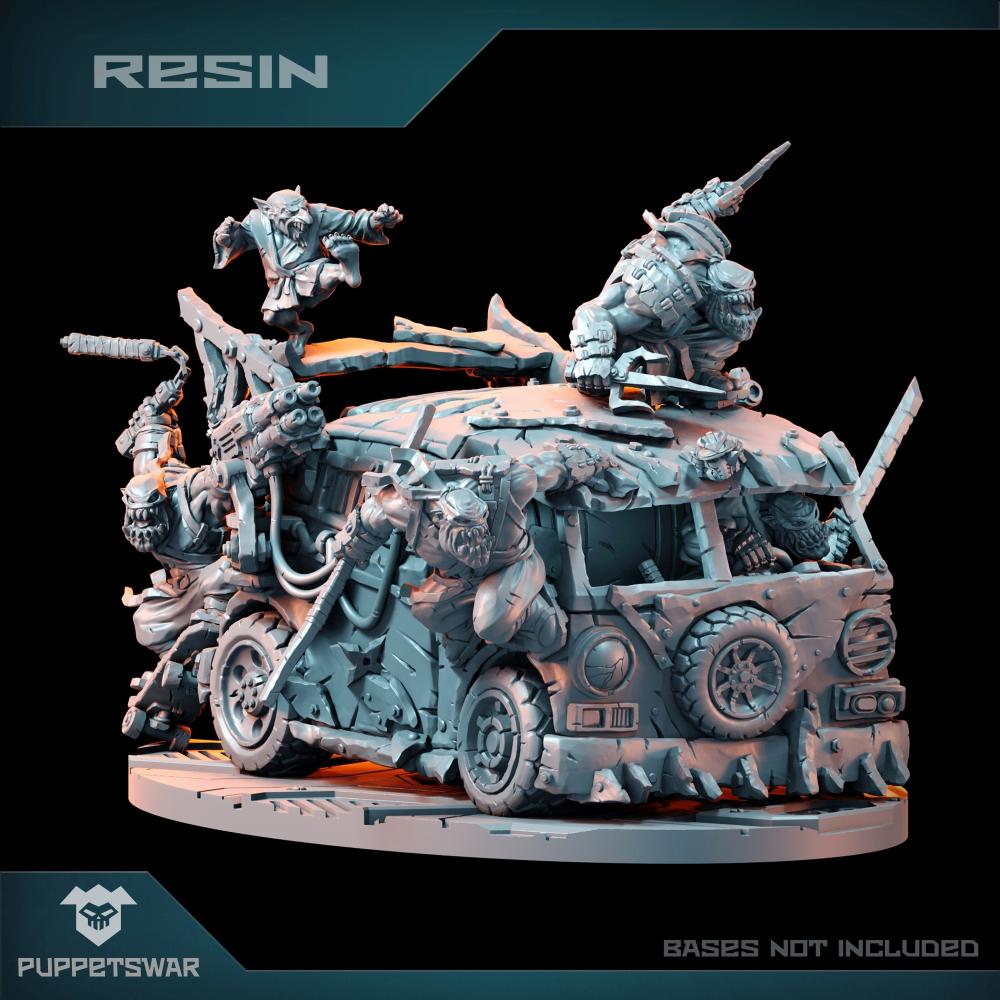 Orc Ninja Battle Van - Puppetswar - Resin Cast & Print - Tabletop ...