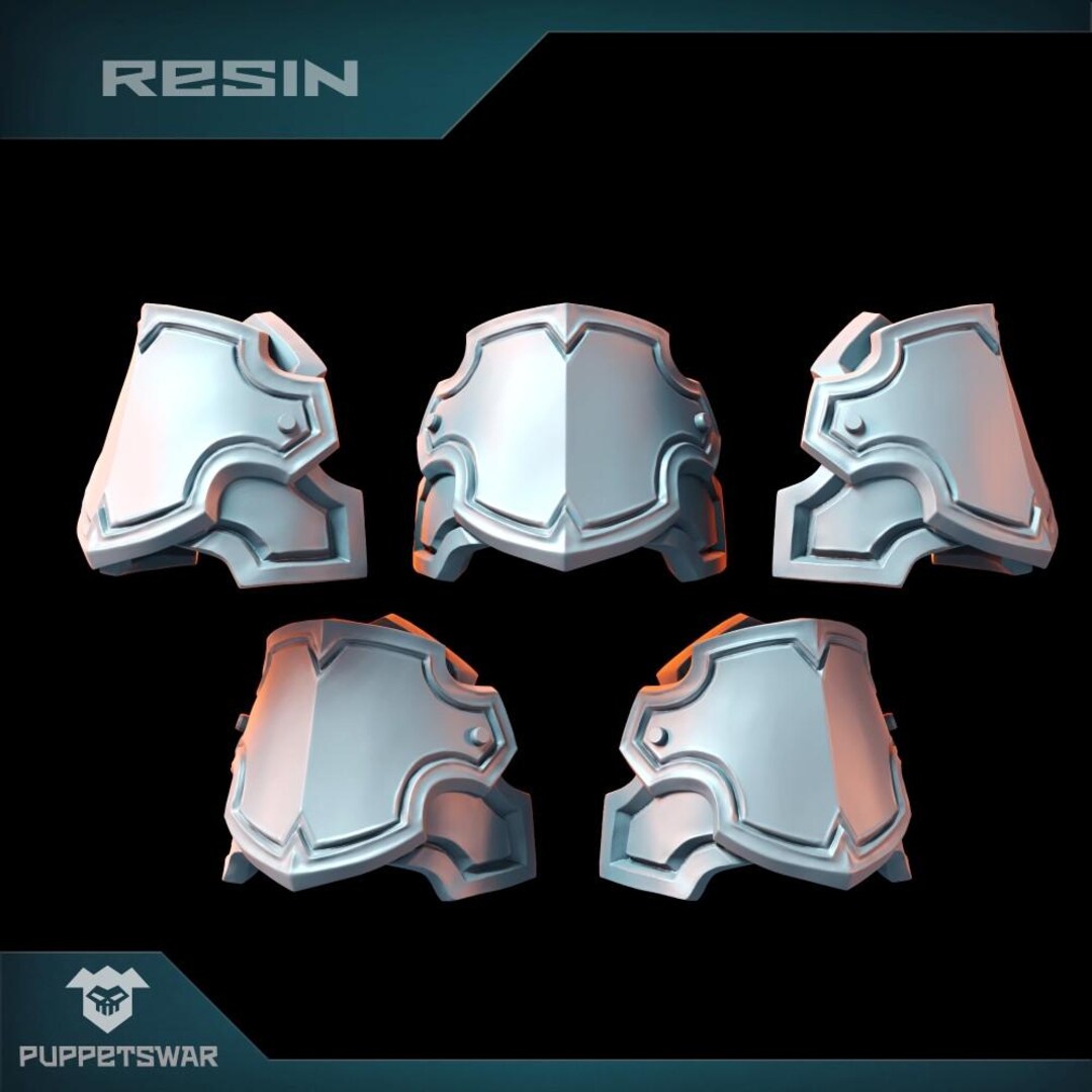 H.I. Shield Shoulder Pads - Wargaming - Puppetswar - Resin Cast - Etsy
