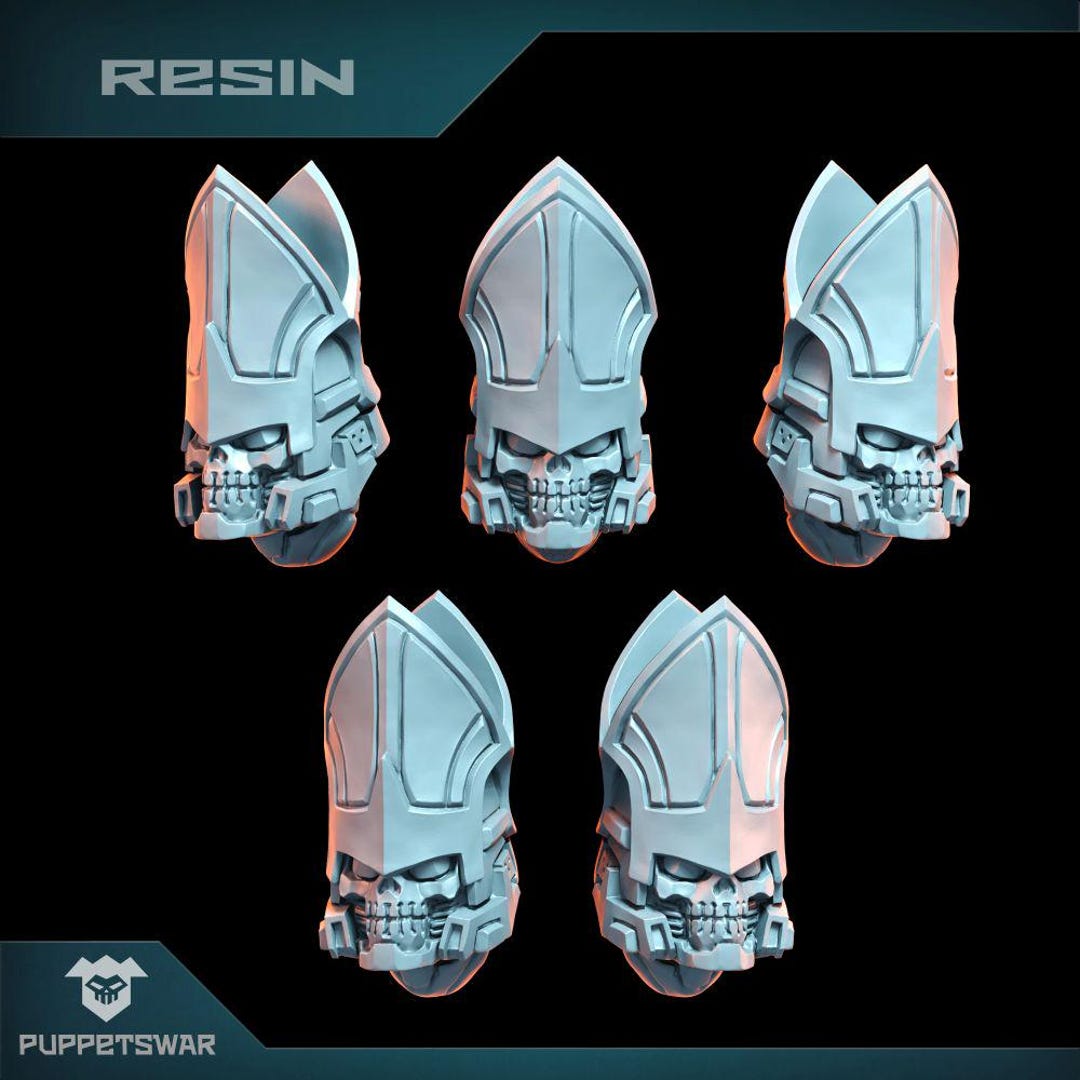Bishop Reaper Helmets - Puppetswar - Resin Cast - Tabletop Wargaming - Etsy