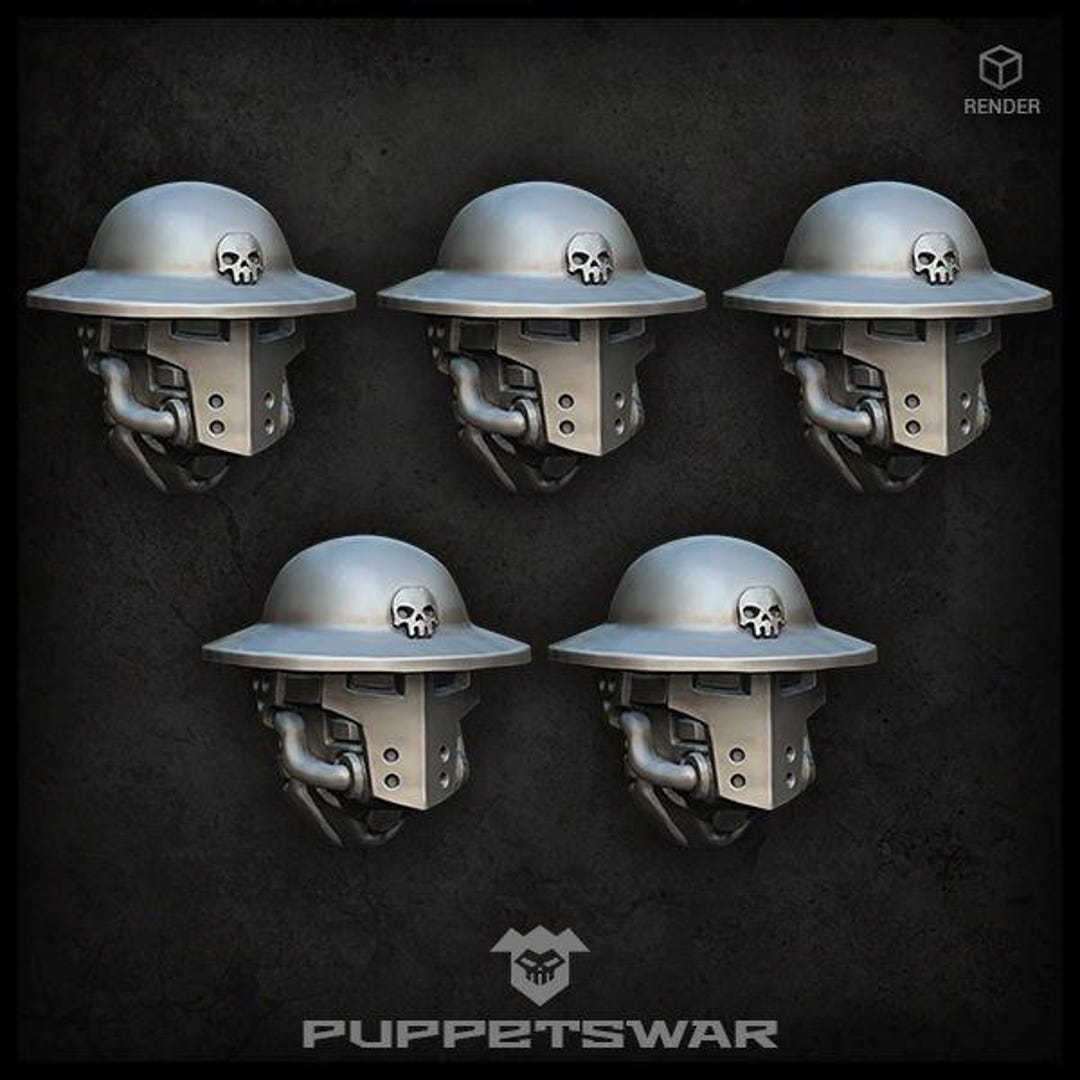 Trench Knight Heads - Puppetswar - Resin Cast - Tabletop Wargaming - Etsy