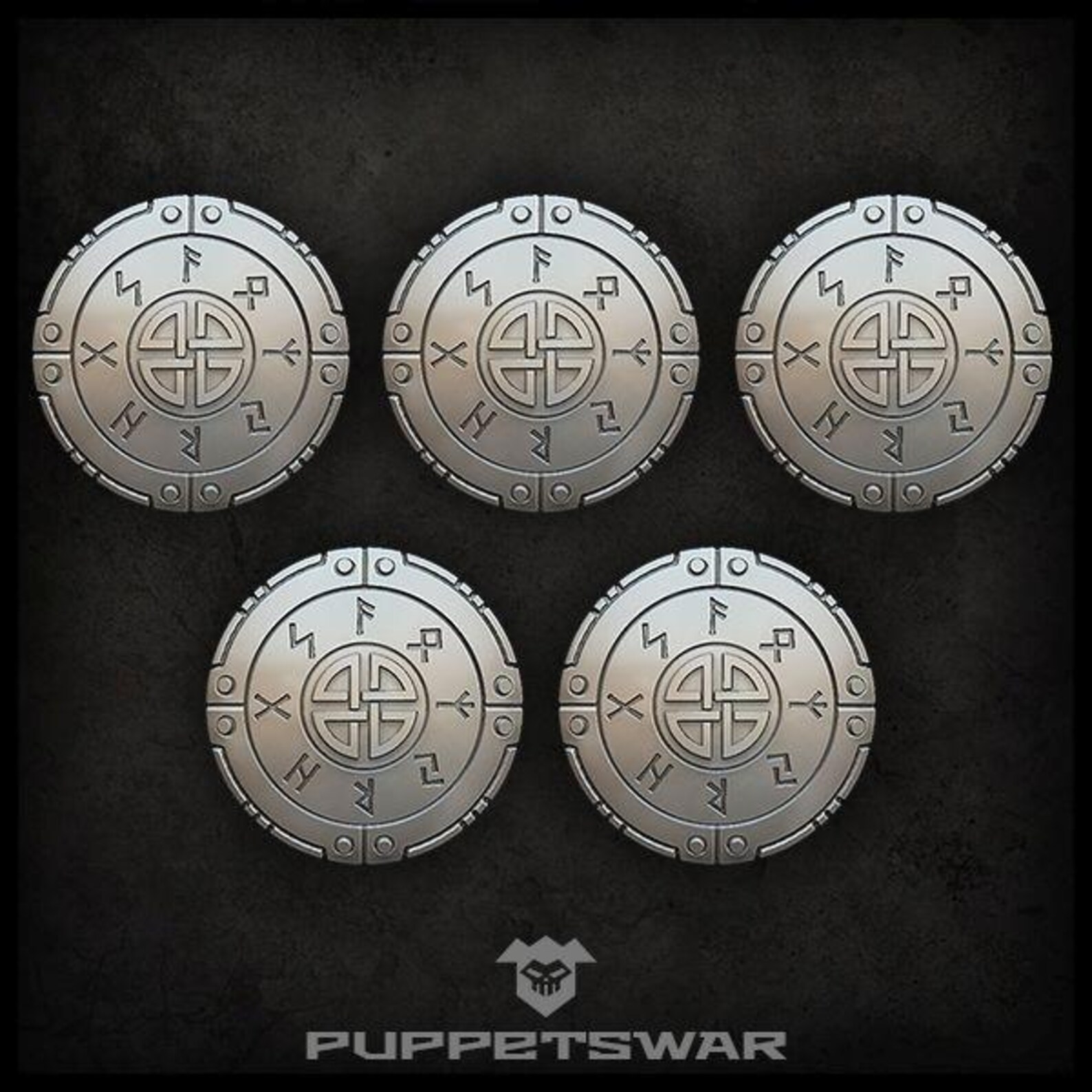 Runic Shields (left) - Puppetswar - Resin Cast - Tabletop Wargaming - Etsy