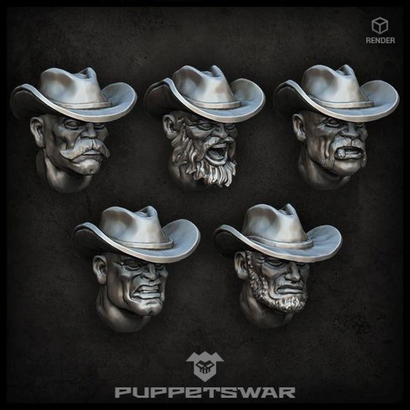 Miniature Cowboy Head - Etsy UK