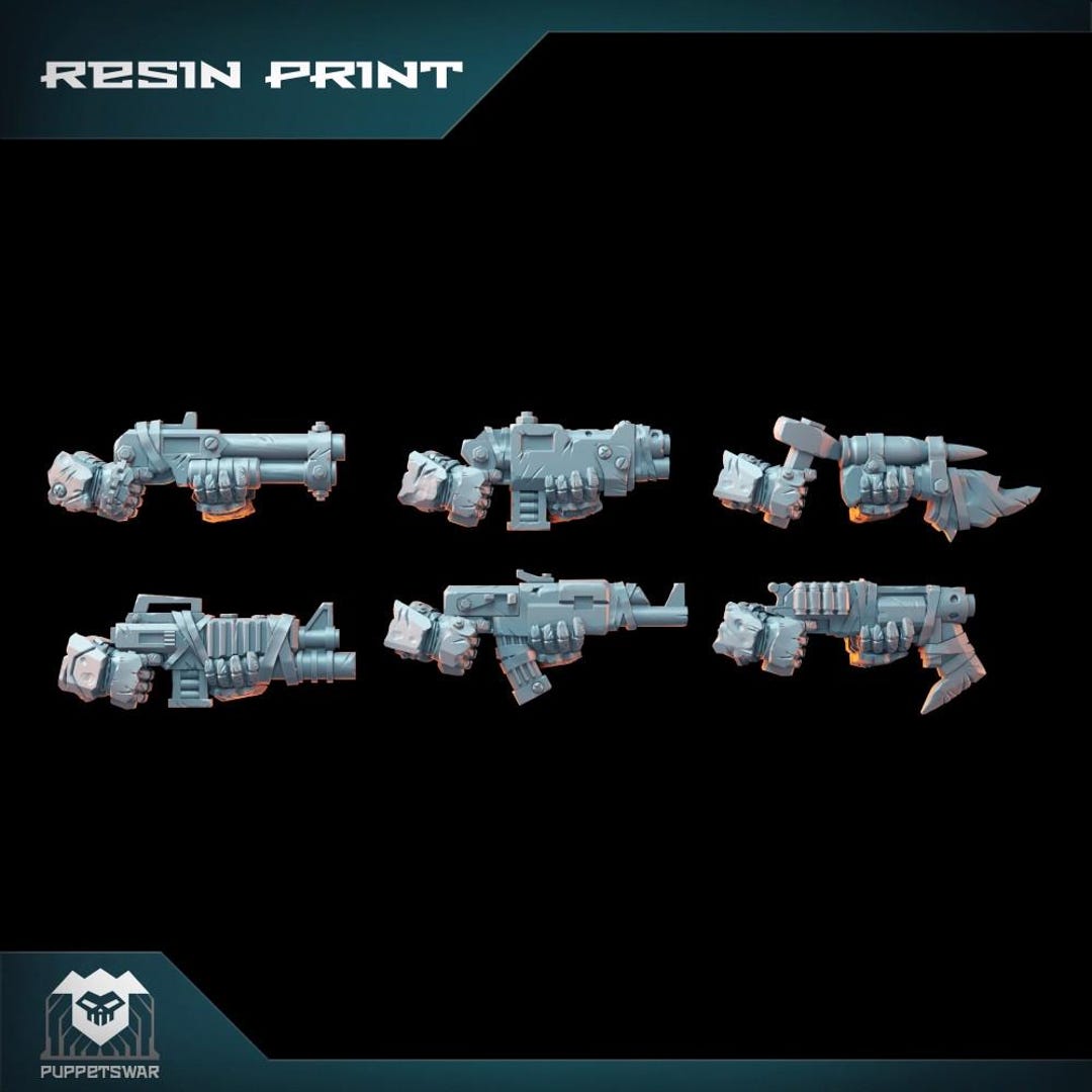 Orc Rifles - Puppetswar - Resin Print - Etsy