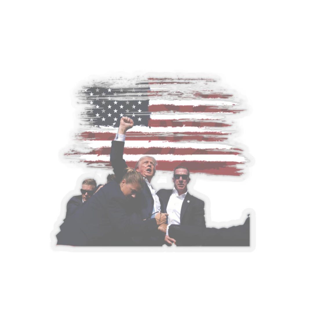American Flag Political Sticker Patriotic Vinyl Decal for Leaders USA ...