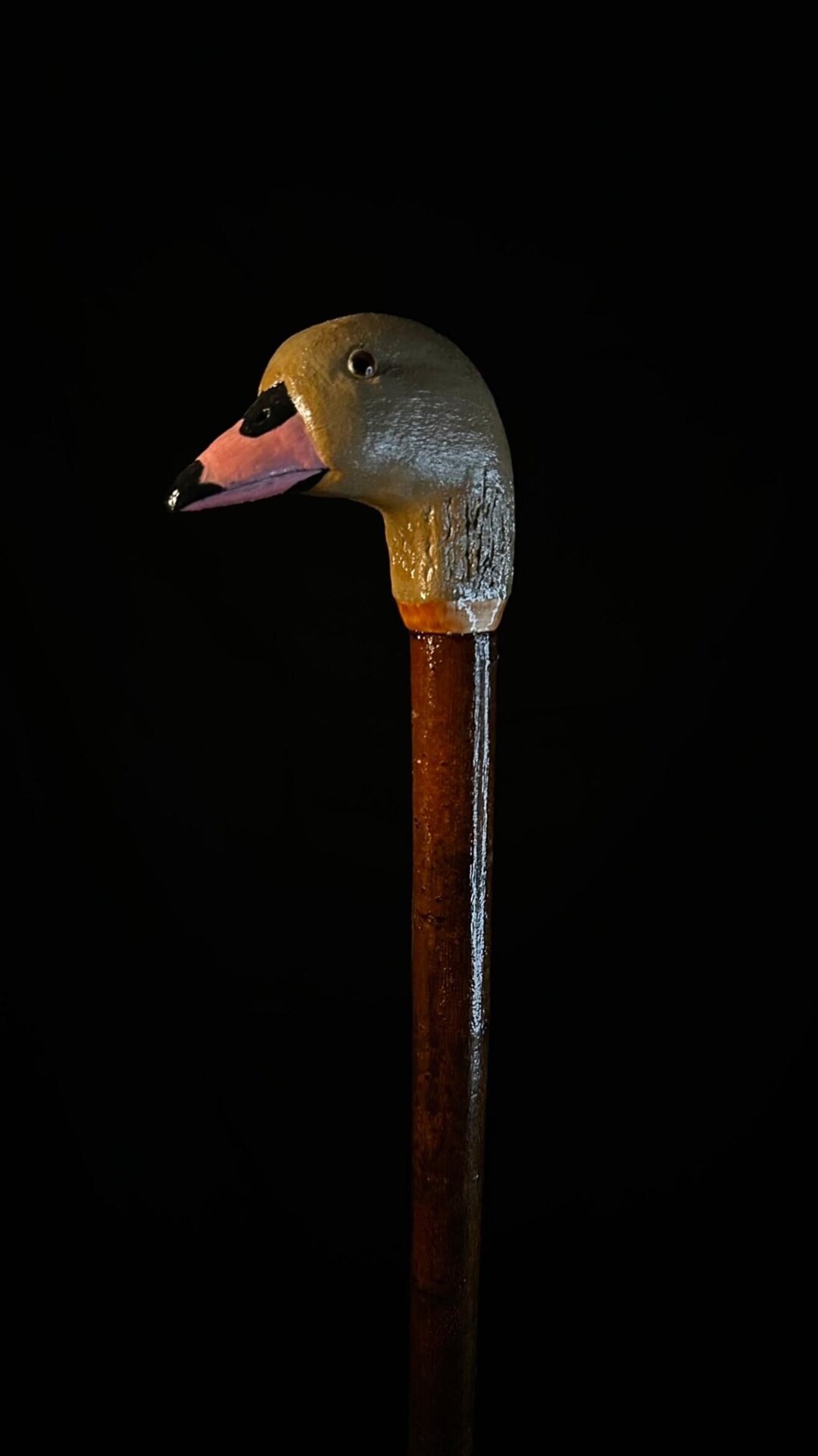 Pink Footed Goose Handcarved Walking Stick - Etsy