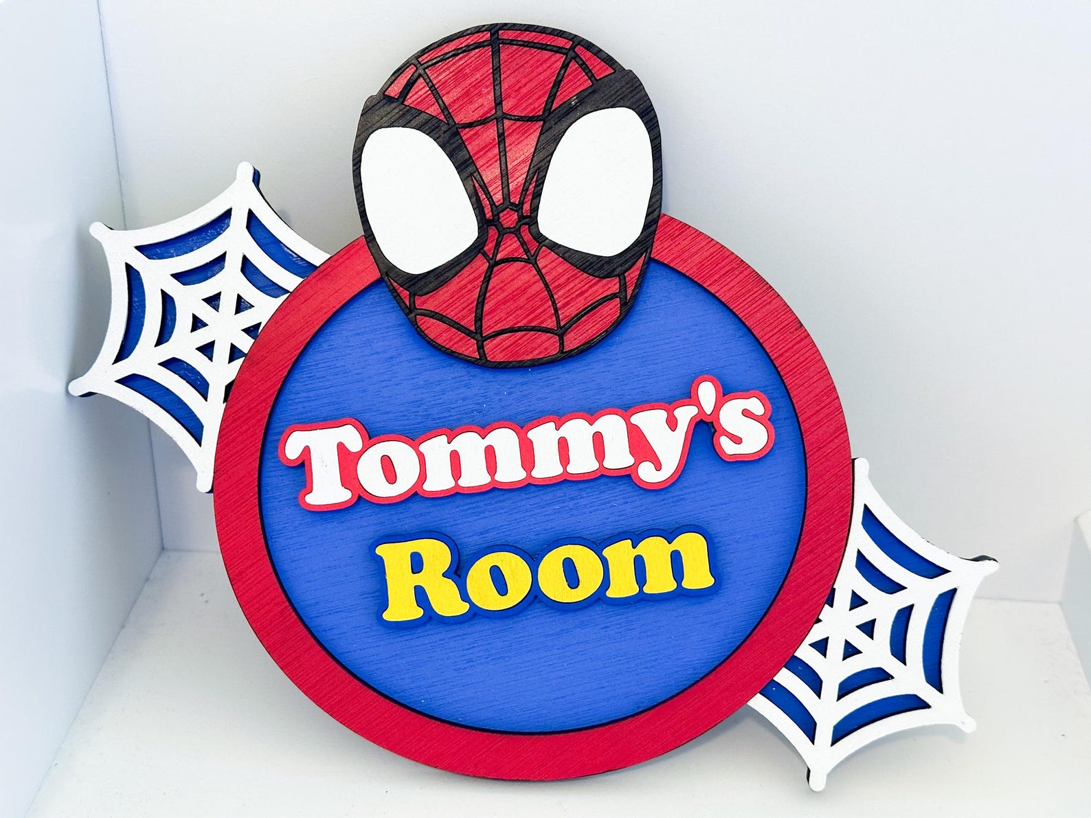 Spider-man Door Sign With Character: Spidey Inspired Personalised Name ...