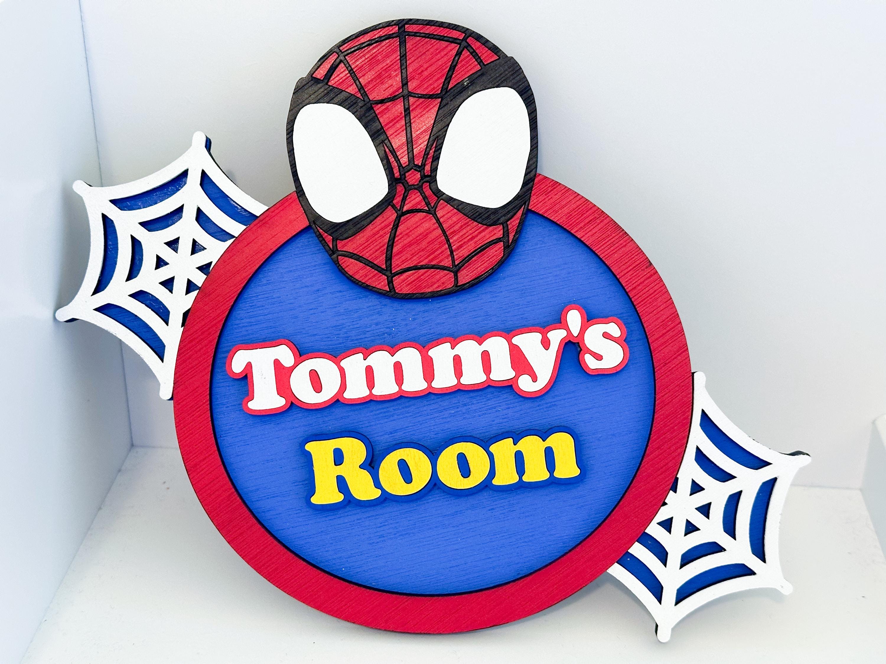Spider-man Door Sign With Character: Spidey Inspired Personalised Name ...