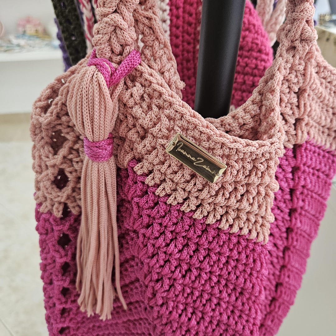 PHYLLIS FUCHSIA is a One of a Kind Unique 100% Handmade Crochet Bag by ...