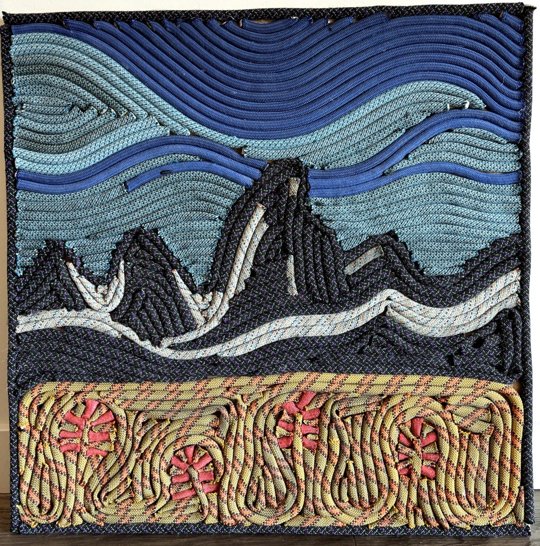 Retired Climbing Rope Art -"tetons" - Etsy