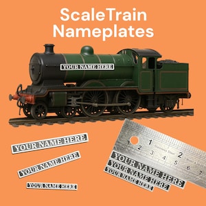 Custom Scale Model Train Nameplate – Personalised Locomotive Plaque ...