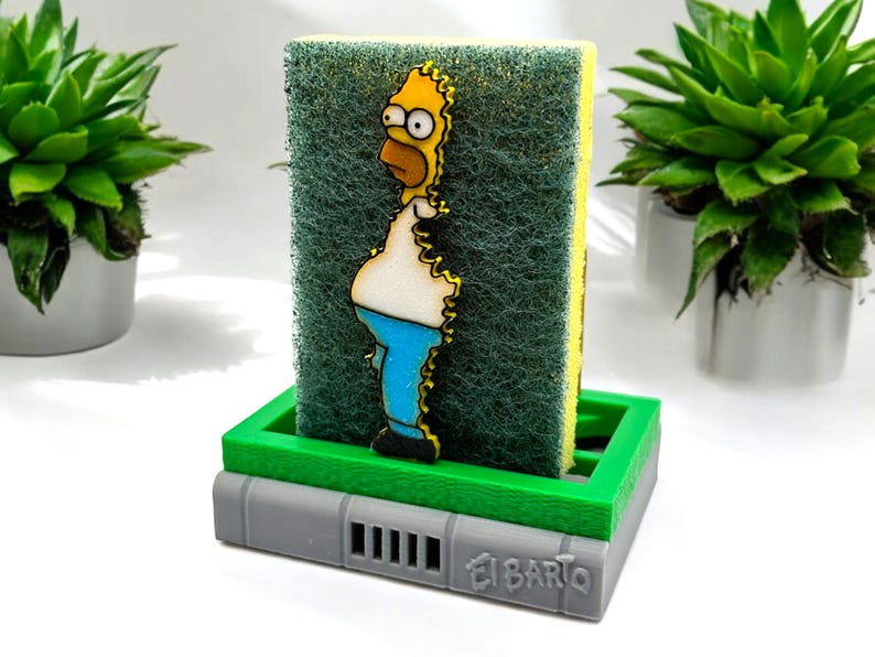 Homer Simpson Sponge Holder the Classic Meme From the Simpsons, Backing ...