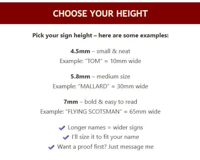 Custom Scale Model Train Nameplate – Personalised Locomotive Plaque ...