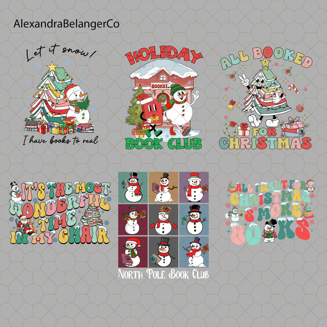 Christmas Book Bundle Png, Christmas Tree Books Png, Book Lovers Png ...