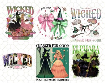 Wicked Changed for Good Bundle Png, Bundle Wicked Png, Witch Pink and ...
