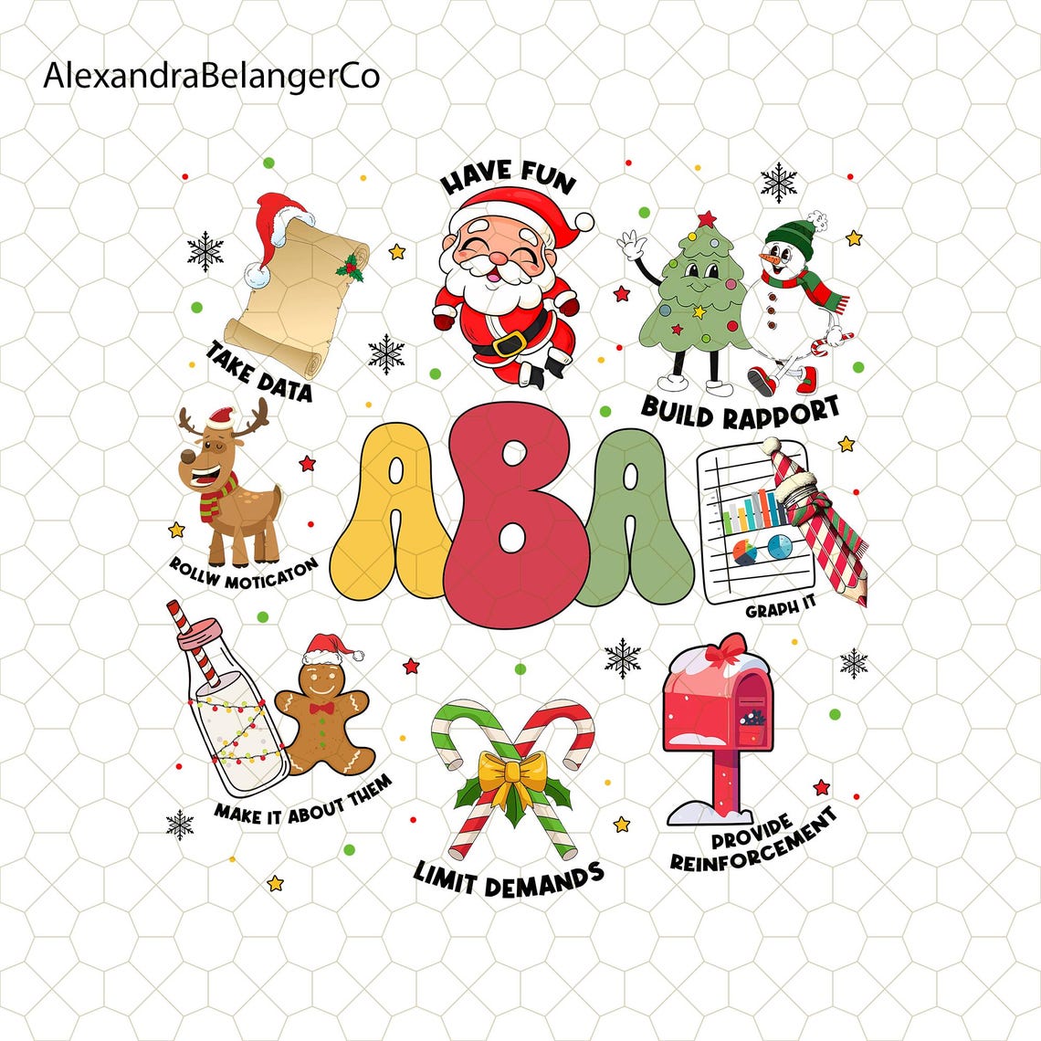 ABA Christmas Png, Special Education Png, SPED Teacher Christmas Png ...