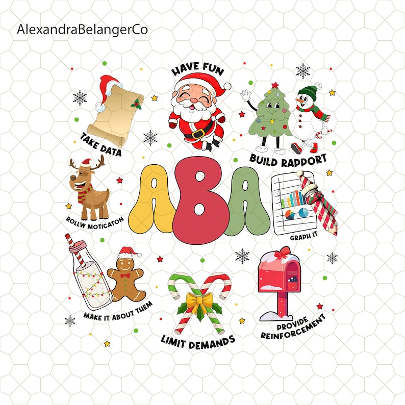 ABA Christmas Png, Special Education Png, SPED Teacher Christmas Png ...