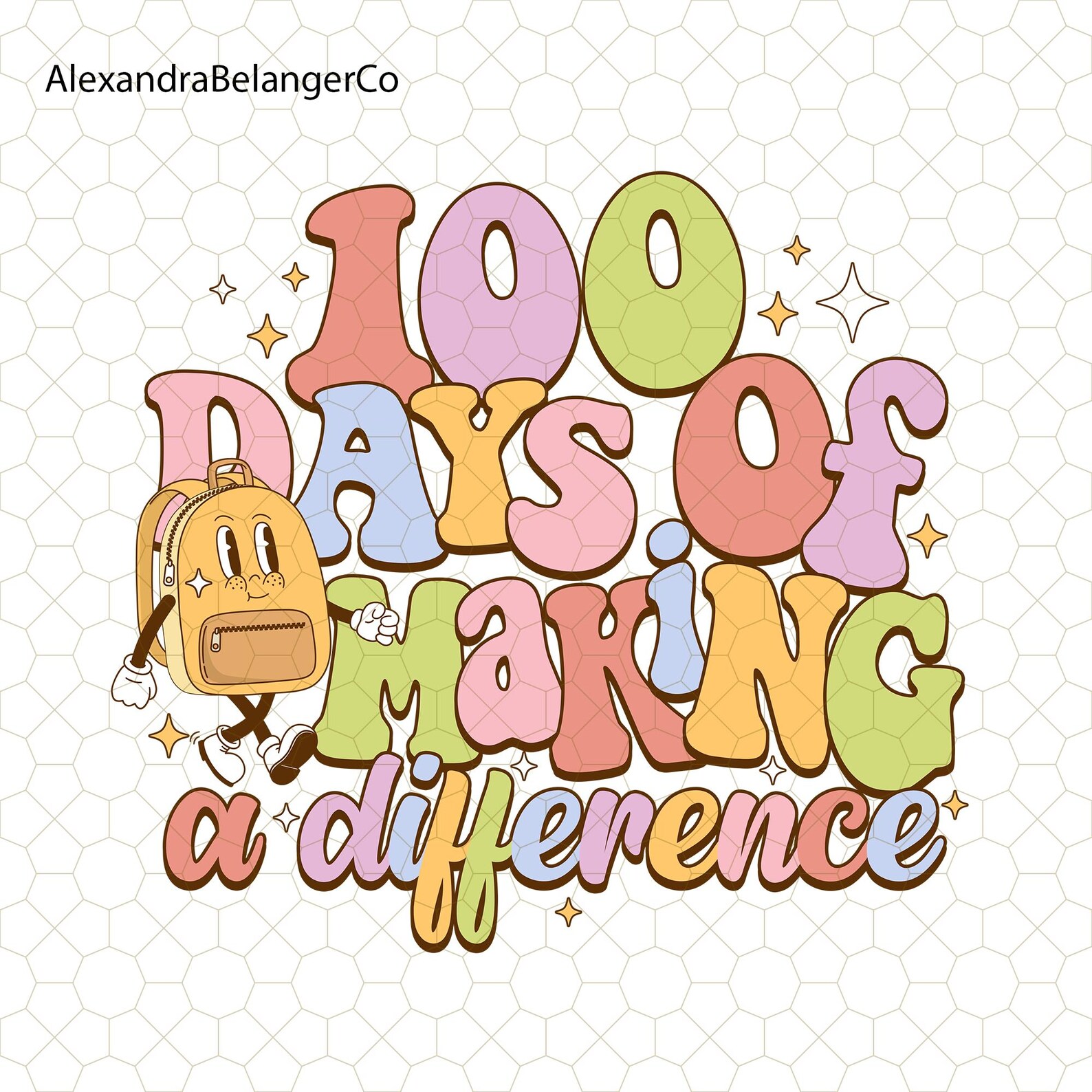 100 Days of Making A Difference Png, Happy 100 Days of School Png ...