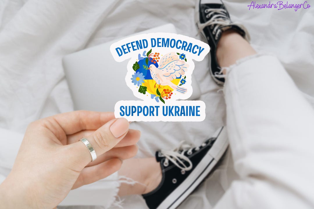 Save Democracy Support Ukraine Sticker, Ukraine Car Magnet/bumper Sticker, Support Ukraine ...