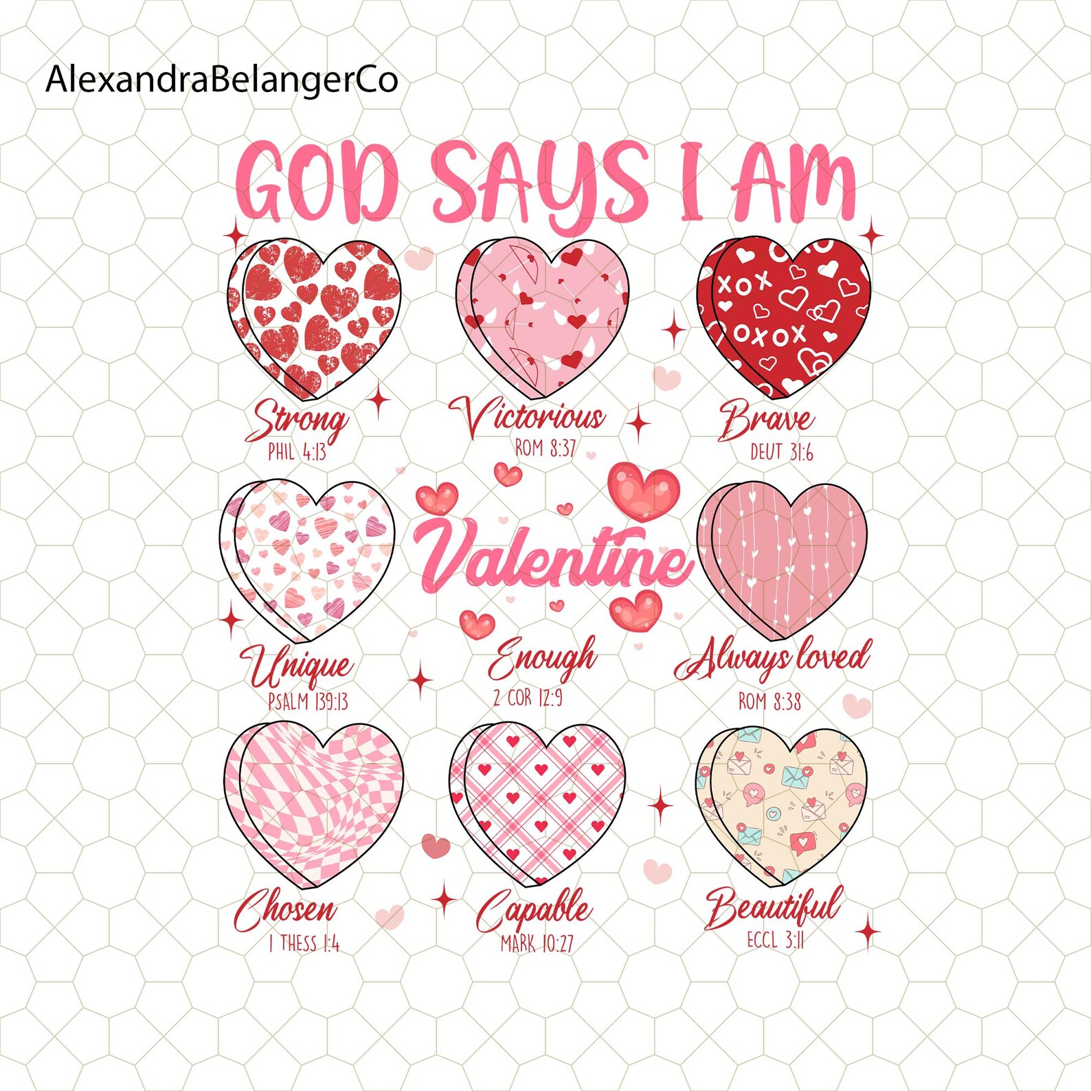 God Says I Am Valentine Candy Heart Png, Jesus Valentine Png, Christian ...
