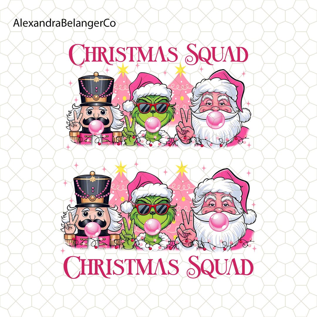 The Santa Squad Christmas Png, Grinc.h Santa Nutcracker Graphic Png ...