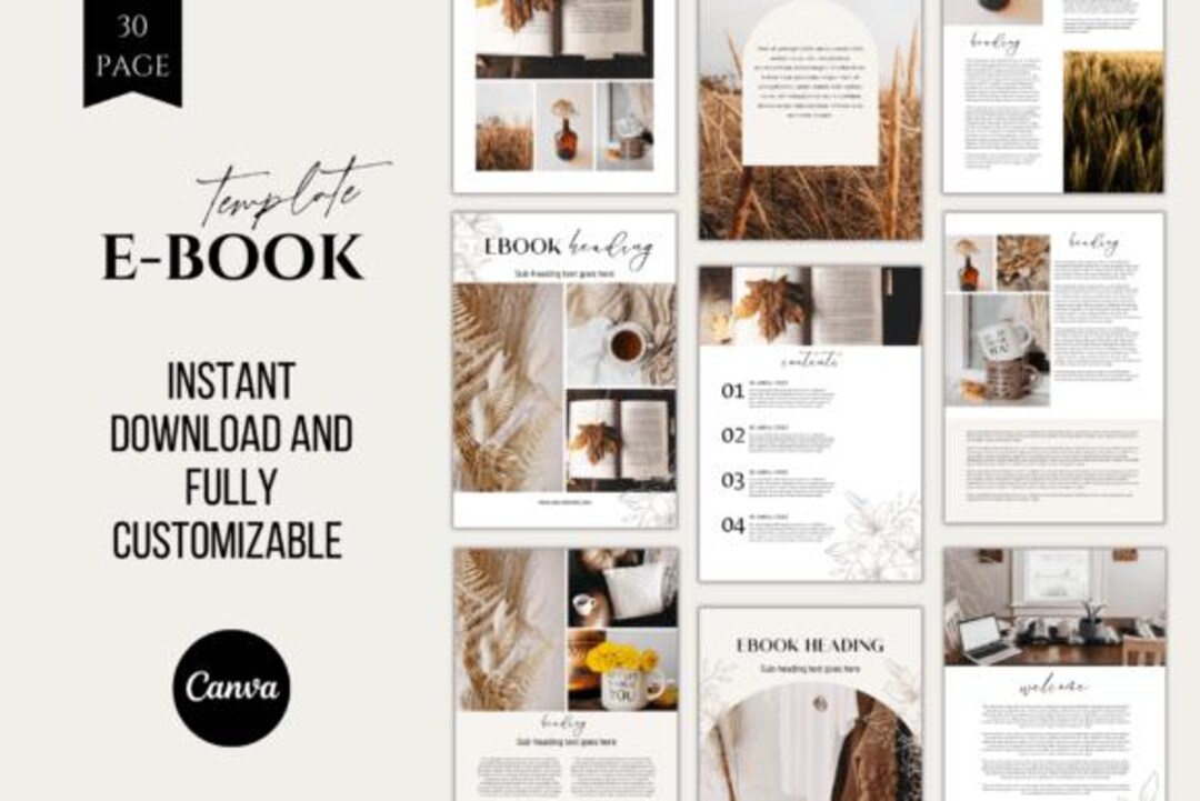 Ebook Digital Download, Lead Magnet Template Canva,ebook Template Canva, Coaching Template Canva ...