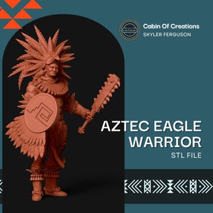 Aztec Eagle Warrior 3D Print STL File, Personal Use, Freebie Available ...