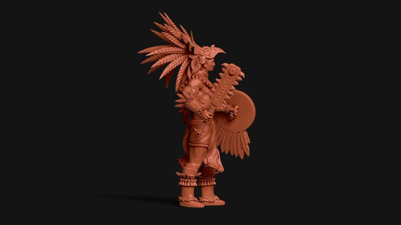 Aztec Eagle Warrior 3D Print STL File, Personal Use, Freebie Available ...