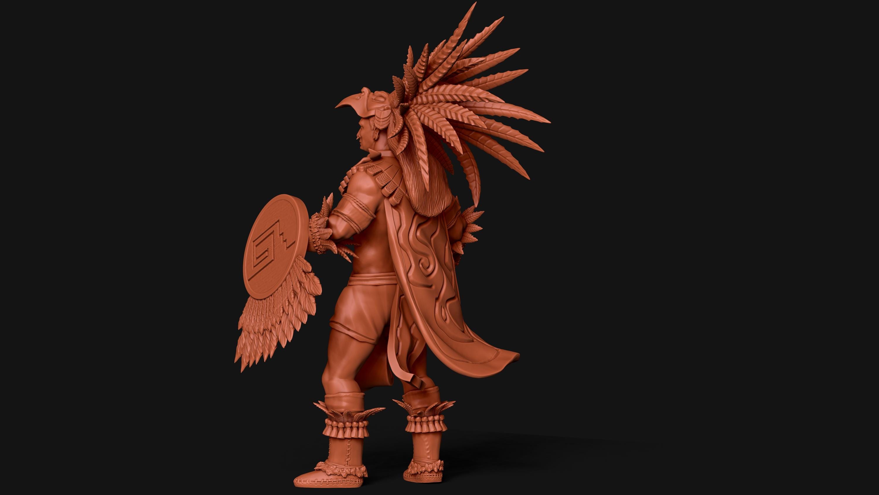 Aztec Eagle Warrior 3D Print STL File, Personal Use, Freebie Available ...