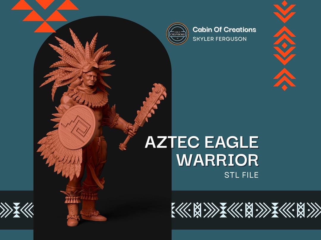 Aztec Eagle Warrior 3D Print STL File, Personal Use, Freebie Available ...
