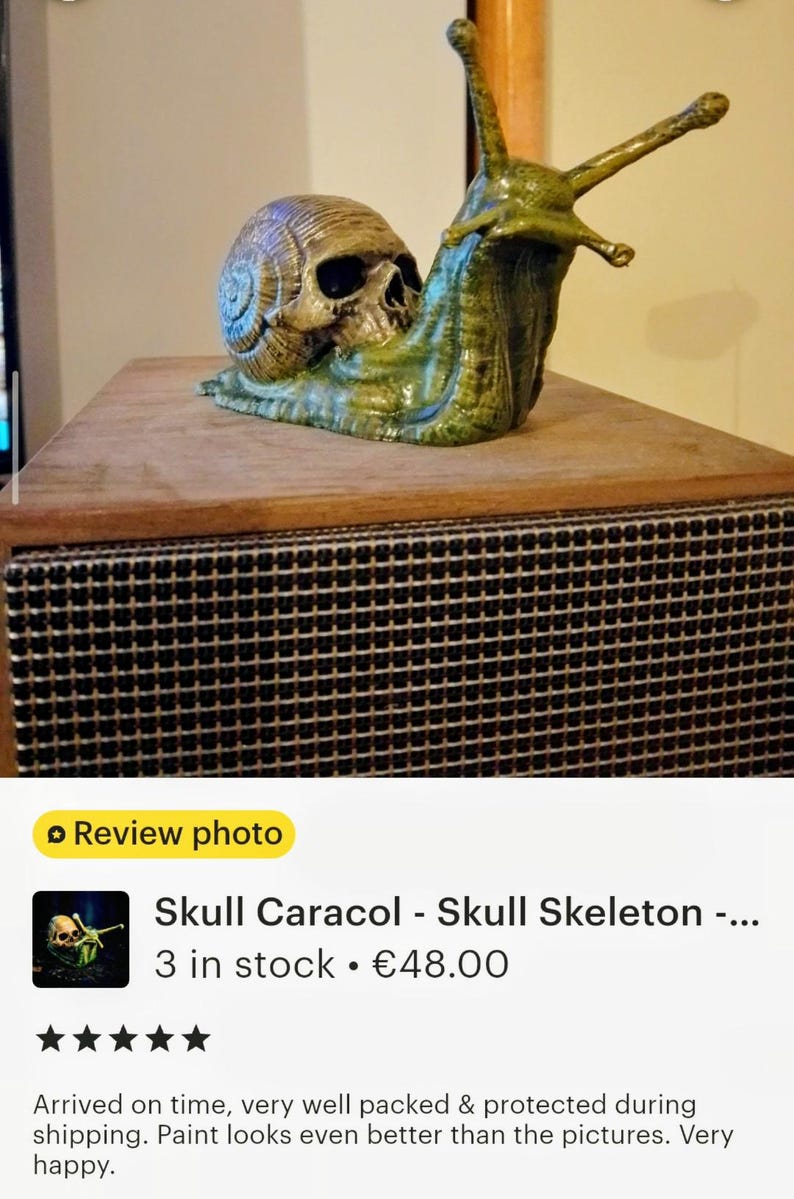 Skull Caracol - Skull Skeleton - Halloween - Home Decor - 3D Printed ...
