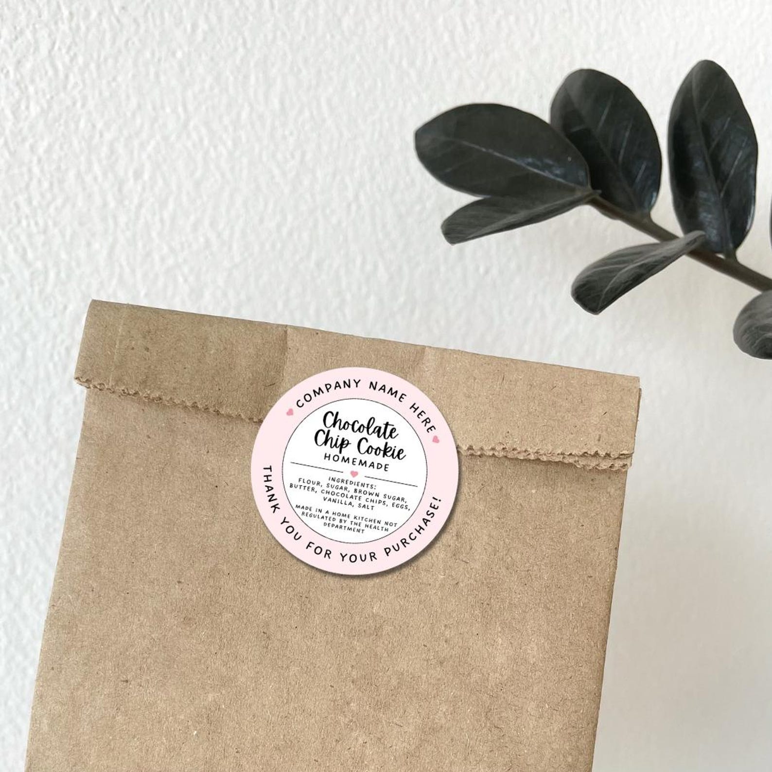 Editable Digital File for Canva | Cookie Ingredients Label for Home ...