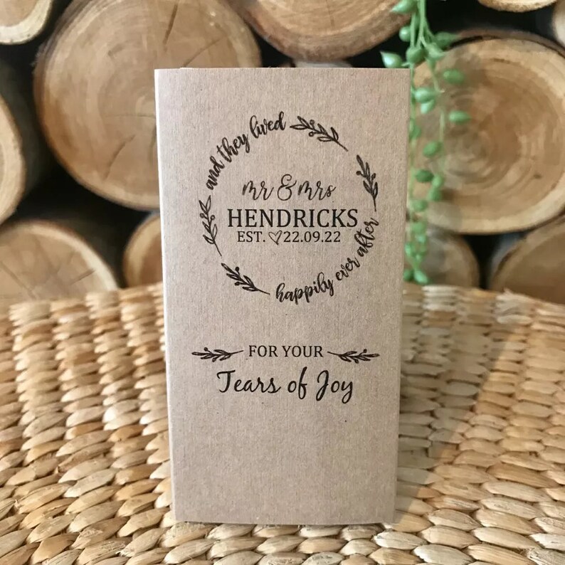 Personalized Wedding Tissues. Wedding Favor Idea. Tissue Packets ...