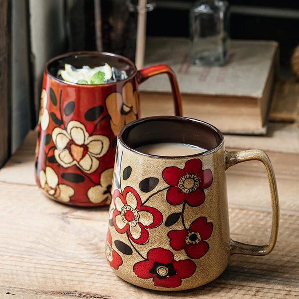 Ceramic Hand Painted Coffee Mug - Etsy