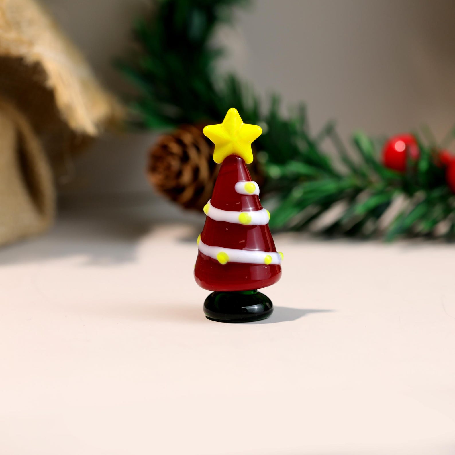 Handmade Stained Glass Figurines, Glass Christmas Trees, Handmade ...