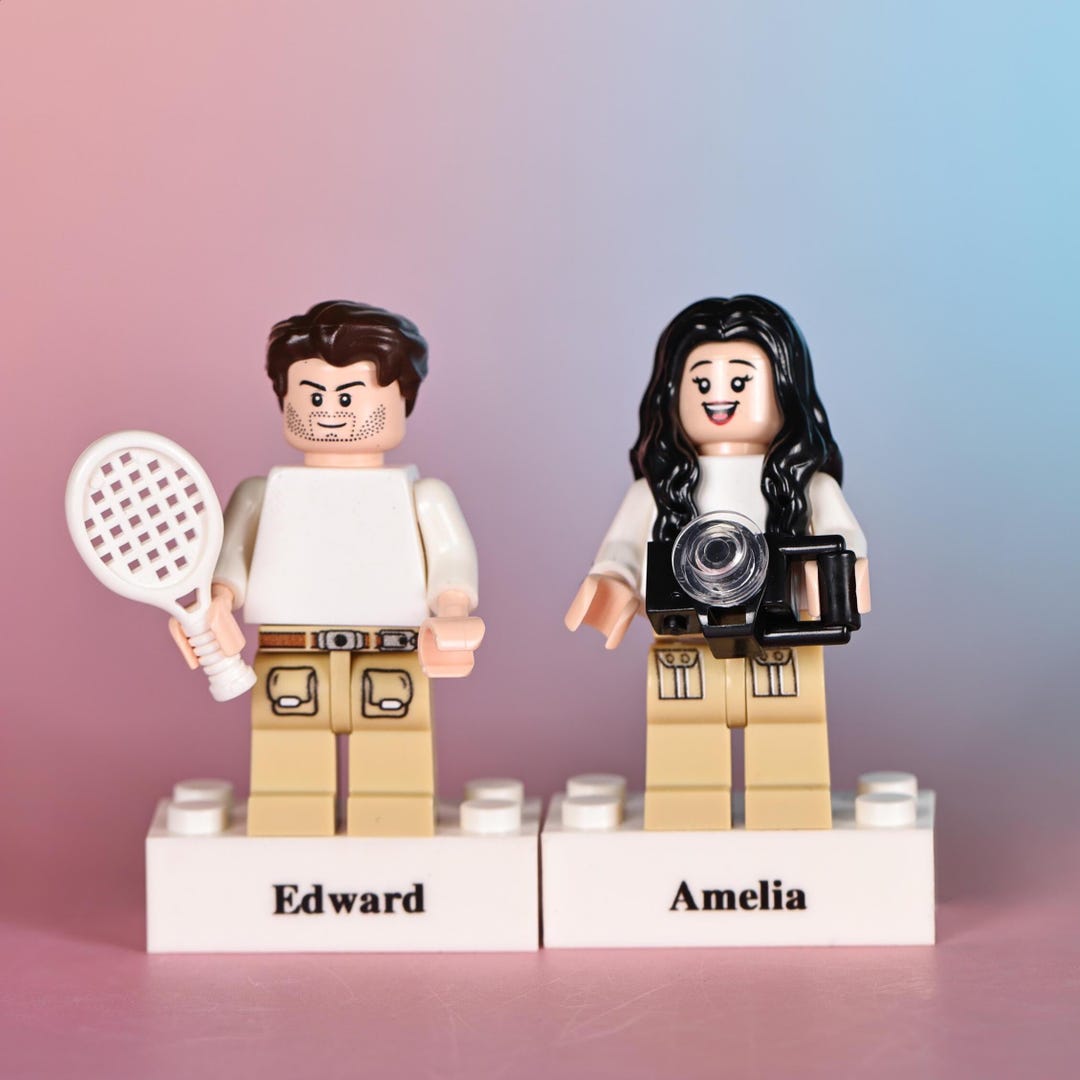 Personalized Minifig Couple,custom Text Minifigure,gift for Him or Her ...