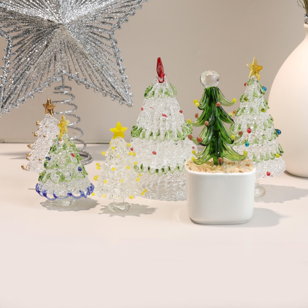 Handmade Stained Glass Figurines, Handmade Illuminated Glass Miniature ...