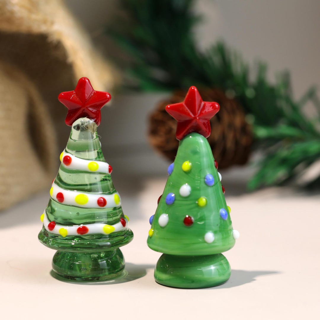 Handmade Stained Glass Figurines, Glass Christmas Trees, Handmade ...