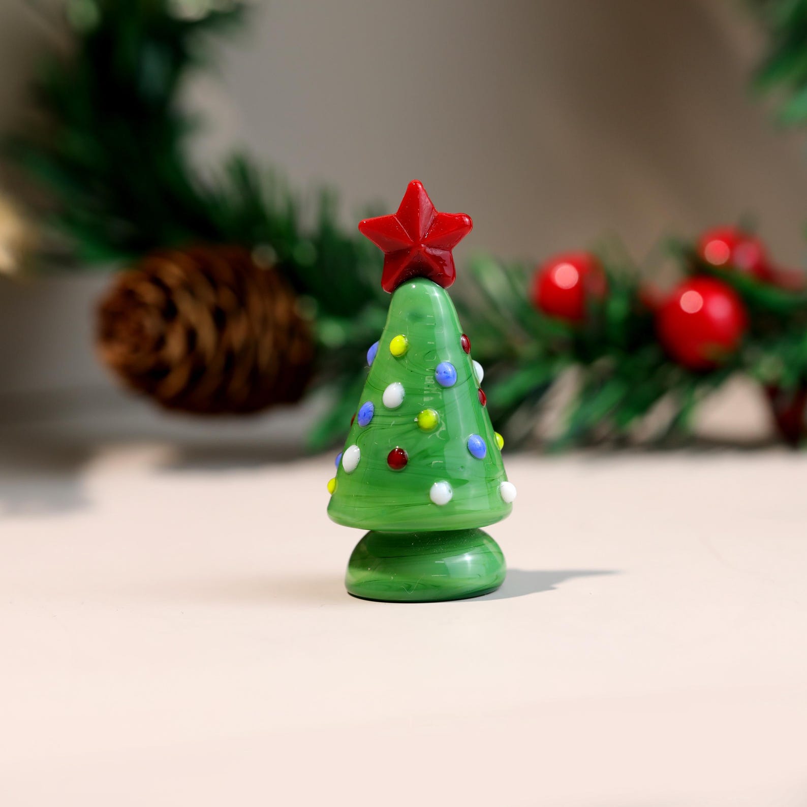 Handmade Stained Glass Figurines, Glass Christmas Trees, Handmade ...