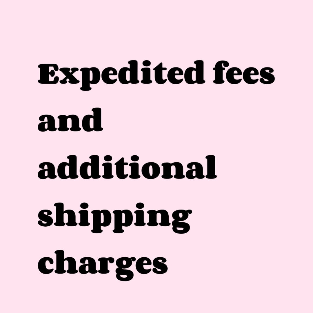 Customize Expedited Fees Personalized Additional Shipping Charges - Etsy