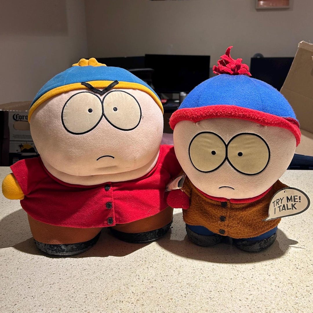 South Park Talking Cartman and Stan Plush Rare Vintage 1998 Comedy ...
