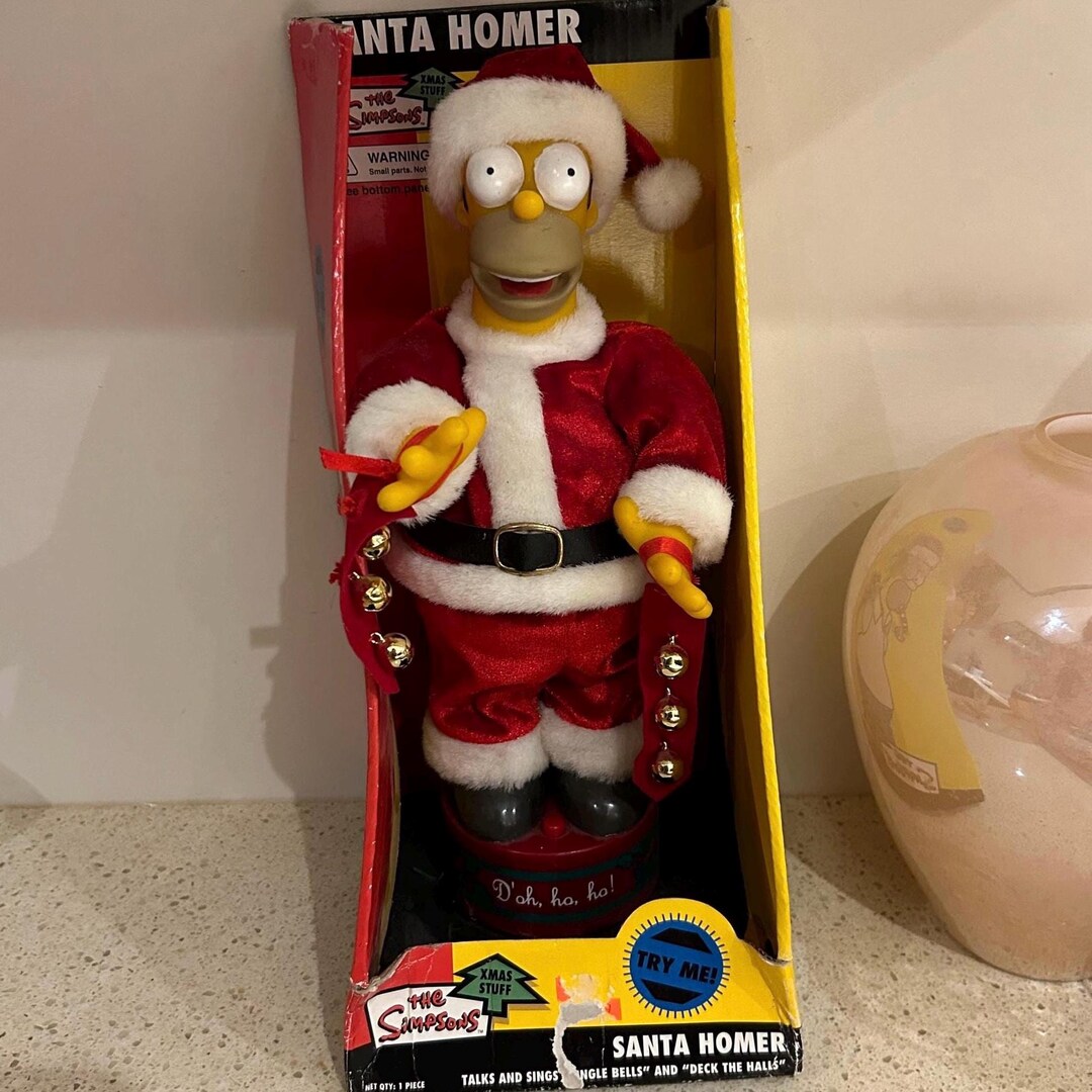 The Simpsons Santa Homer Talking Dancing Singing Actions - Etsy