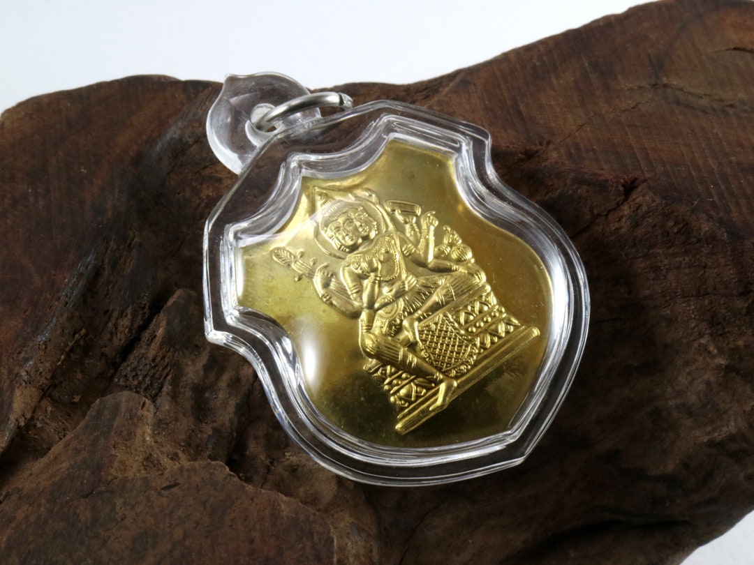 Phra Phrom Golden Shield Plate Thai Buddhist Amulet pre-owned, Clear ...