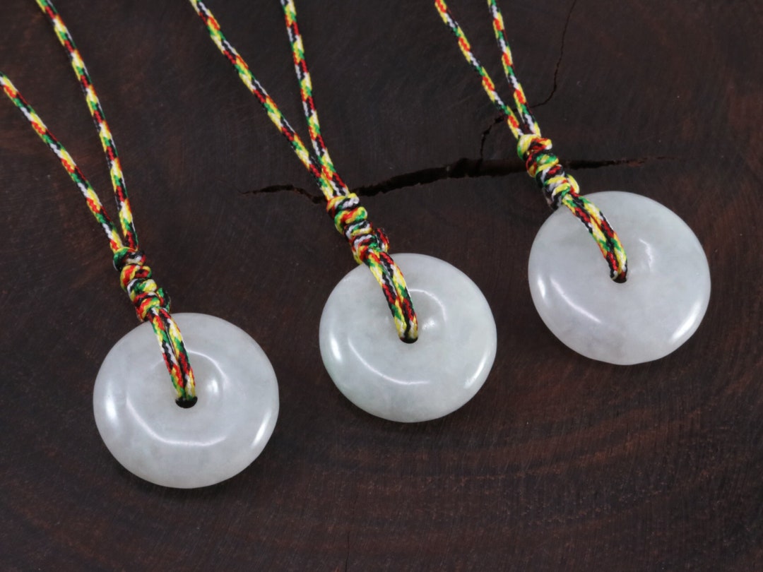 1.9cm Jade Small Donut Charm Five-colour String listing for One - Etsy