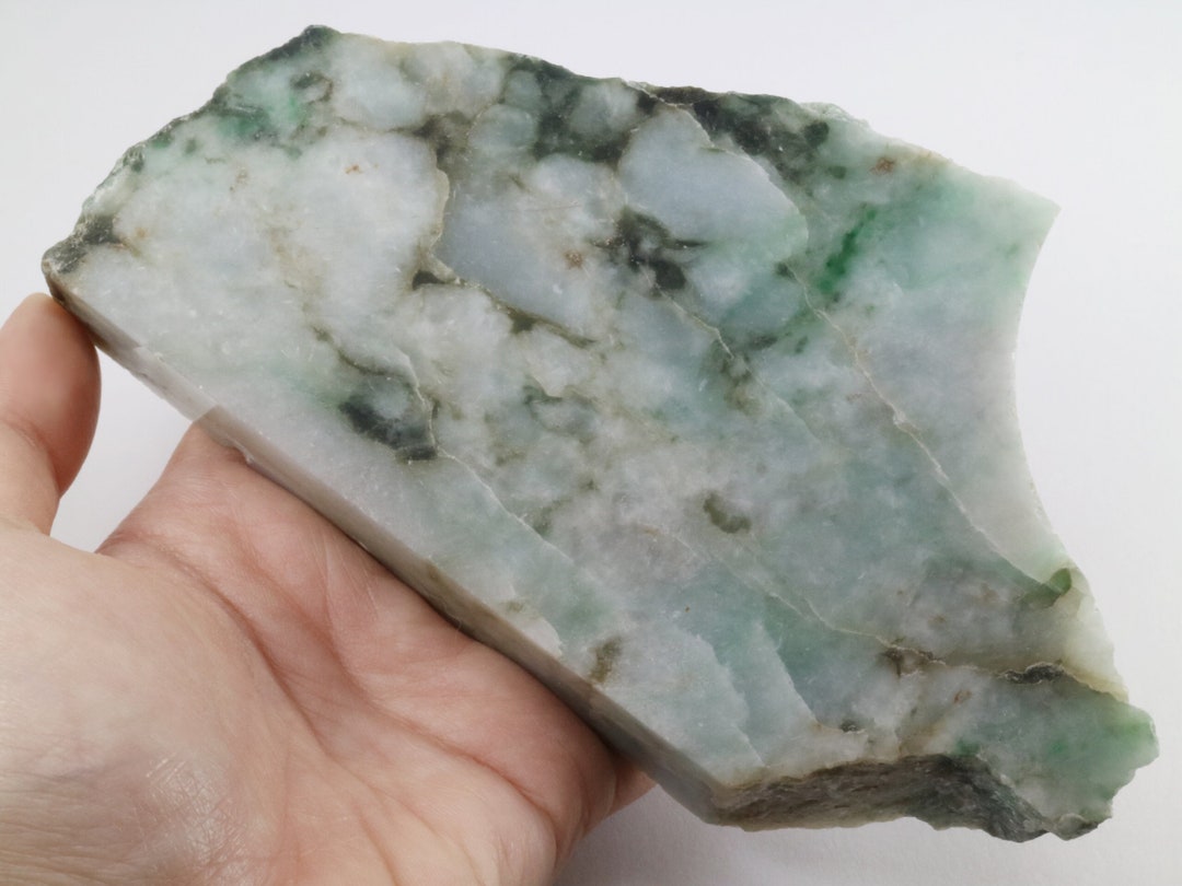 Large Jadeite Slab Raw Stone / Paperweight / Crystal Stand 487g - Etsy
