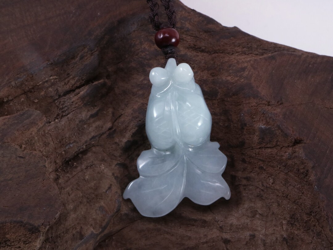 Jade Goldfish Carved Pendant Necklace brown Strings Sculpture, Lucky ...