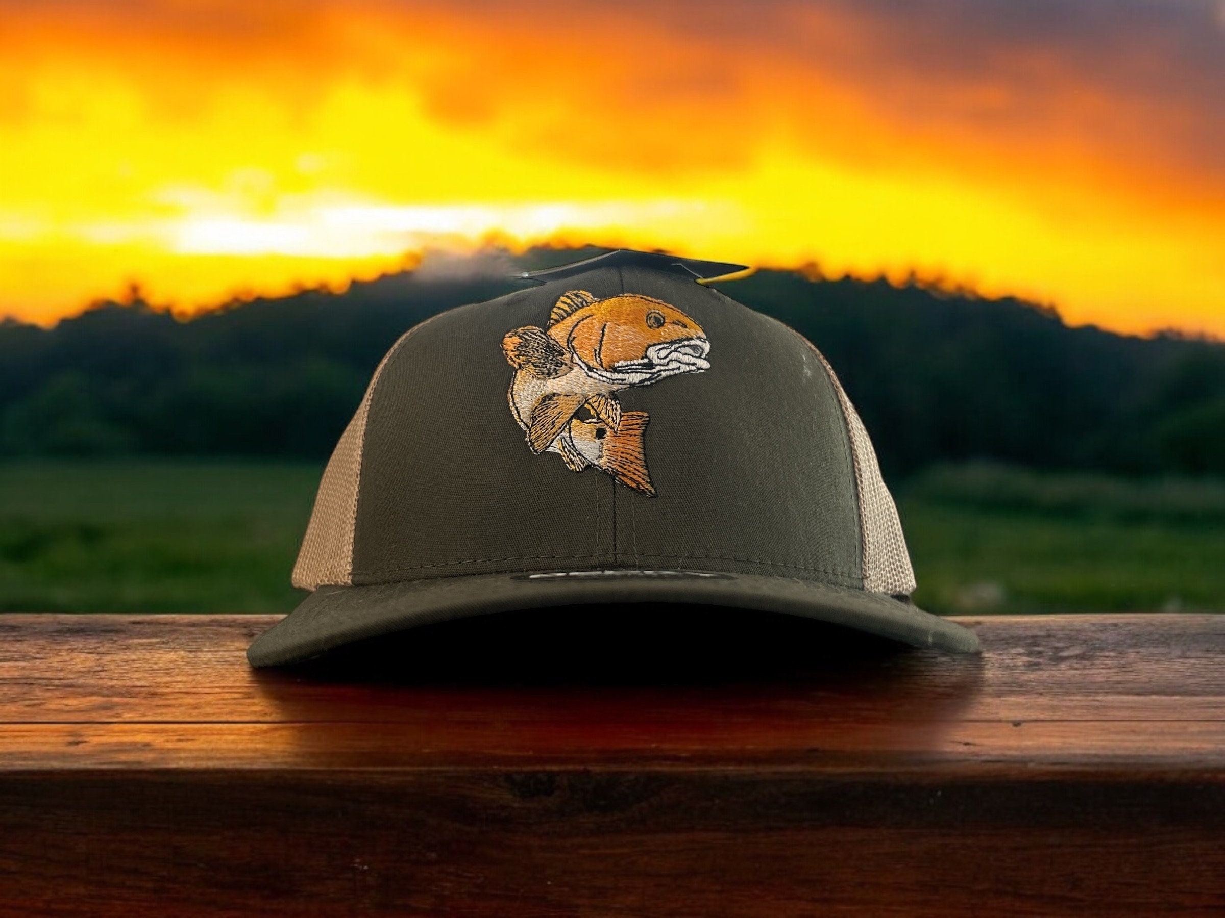 Embroidered Redfish Snapback Hat - Etsy