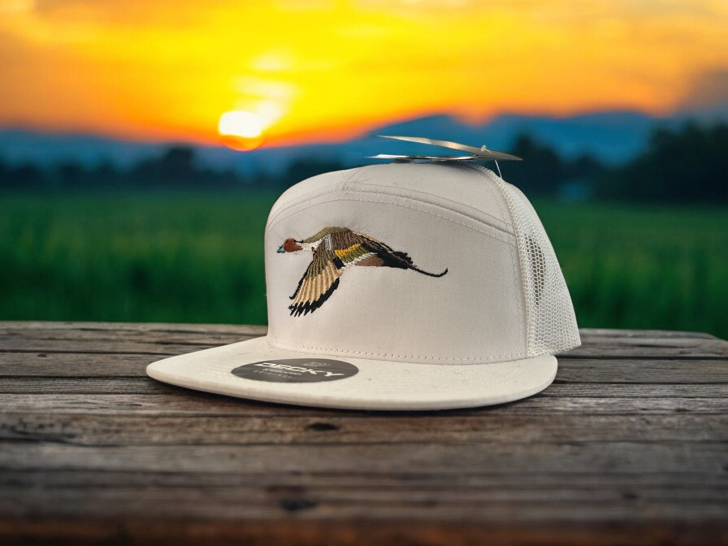 Pintail Duck Embroidered Hat (7 Panel Snapback) - Etsy