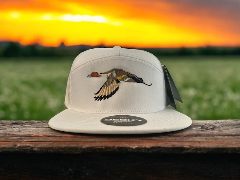 Pintail Duck Embroidered Hat (7 Panel Snapback) - Etsy