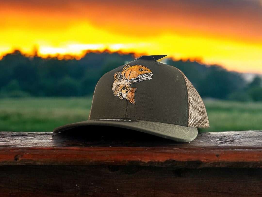 Embroidered Redfish Snapback Hat - Etsy